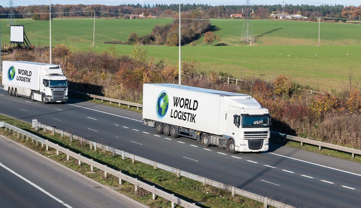 Road transport - lorries on the briish motorway - World Logistik